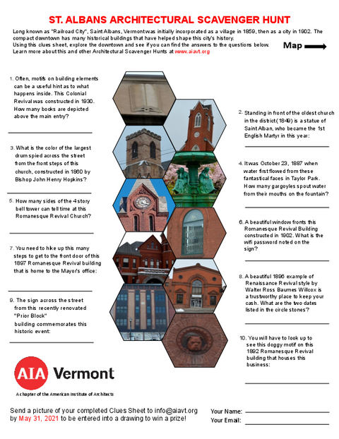 AIAVT Architectural Scavenger Hunt - AIA Vermont